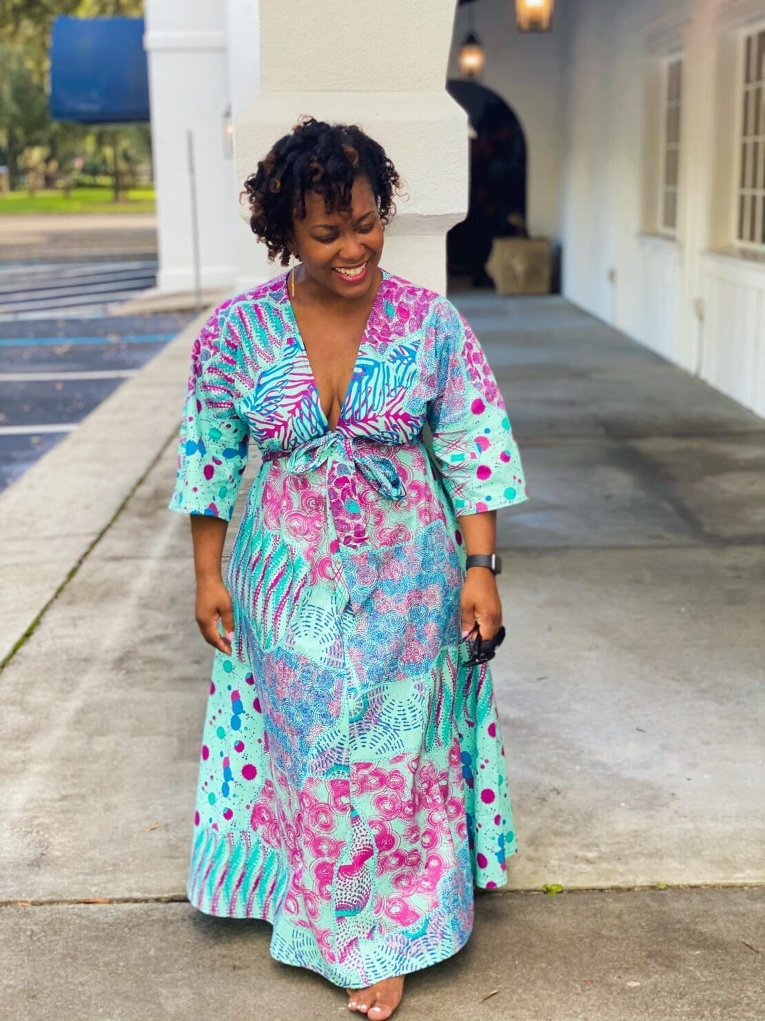 Vogue 9253 How to Rock this Deep V Kimono Dress like a Diva - SFMS